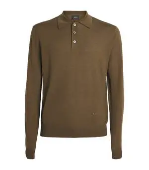 A.p.c. Merino Wool Polo Sweater