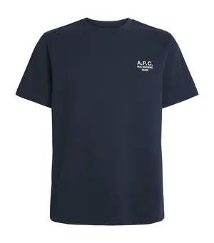 A.p.c. Cotton Logo T-shirt - Navy