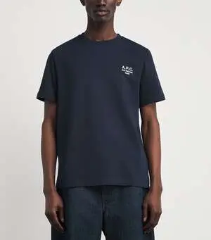 A.p.c. Cotton Logo T-shirt - Navy