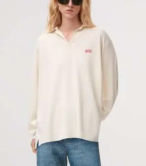 Loewe Cashmere-blend Polo Sweater - White