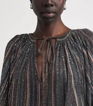 Missoni Sequin-embellished Stripe Maxi Dress - Brown