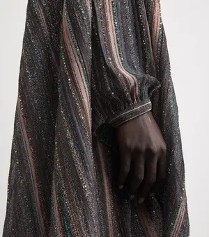 Missoni Sequin-embellished Stripe Maxi Dress - Brown