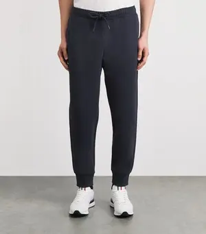 BOSS Stretch-cotton Cuffed Sweatpants - Blue