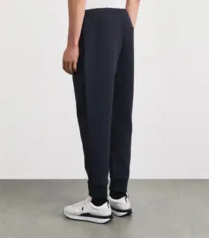 BOSS Stretch-cotton Cuffed Sweatpants - Blue