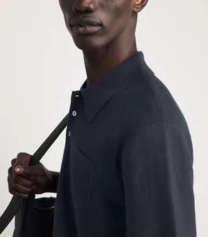 A.p.c. Cotton-cashmere Eliot Polo Shirt