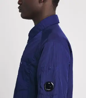 C.P. COMPANY Goggle-pocket Long-sleeve Shirt - Blue