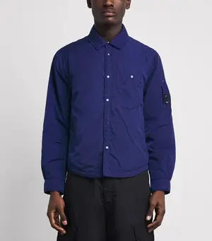 C.P. COMPANY Goggle-pocket Long-sleeve Shirt - Blue