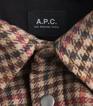 A.p.c. Wool-blend Check Overshirt