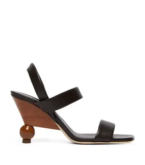 Max Mara Leather Slingback Sandals