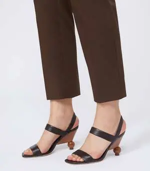 Max Mara Leather Slingback Sandals