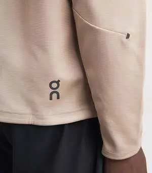 On Climate Zip-up Long Sleeve Top - Beige