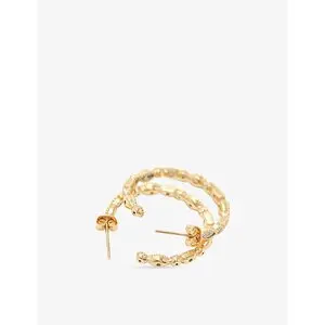 Maje Crystal-embellished Brass Hoop Earrings