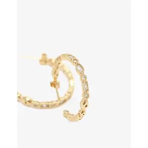 Maje Crystal-embellished Brass Hoop Earrings