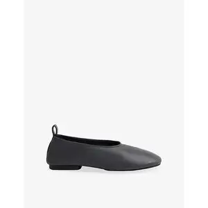 Soeur Bala Leather Ballet Flats - Gris Anthracite