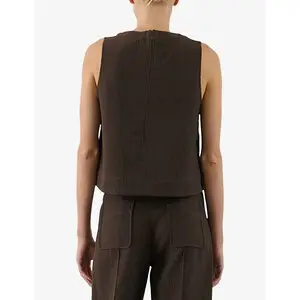Soeur Pampa Sleeveless Cotton Canvas Top