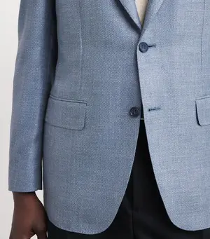 Canali Wool-blend Blazer - Blue