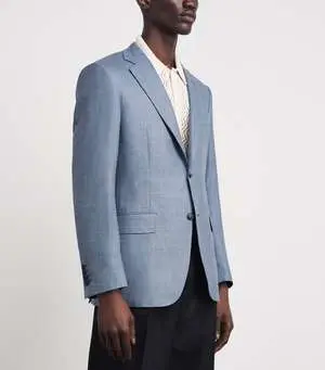 Canali Wool-blend Blazer - Blue