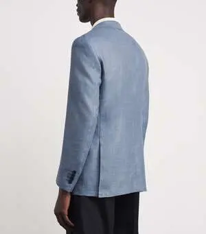 Canali Wool-blend Blazer - Blue