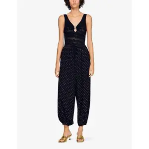 Sandro Hardware-embellished V-neck Body