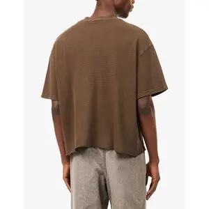 BRAIN DEAD Boxy Waffle-knit Cotton T-shirt