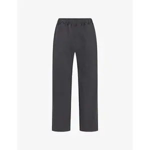 SKIMS Straight-leg Cotton-blend Trousers - Ash