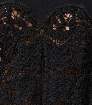 ALLSAINTS Crochet-detail Amelie T-shirt - Black