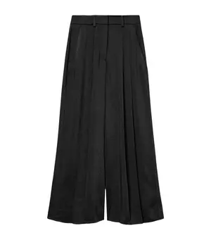 ALLSAINTS Satin Wide-leg Trousers - Black