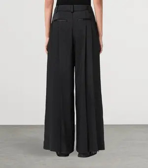 ALLSAINTS Satin Wide-leg Trousers - Black