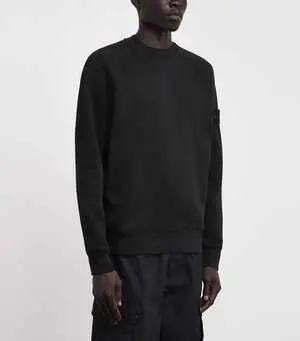 Stone Island Cotton Compass Sweater - Black