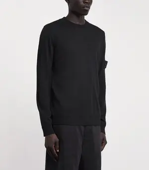 Stone Island Virgin Wool Ghost Sweater - Black