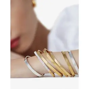 Monica Vinader Diamond Essential Sterling Bracelet - Silver