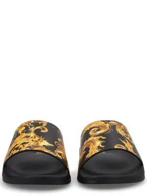 Versace Slides With Print - Black