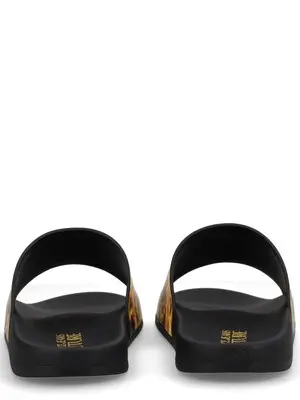 Versace Slides With Print - Black