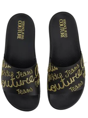 Versace Slides With Logo