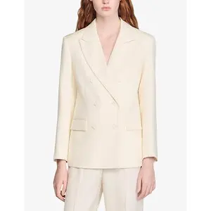 Sandro Tailored Peak-lapel Woven Blazer