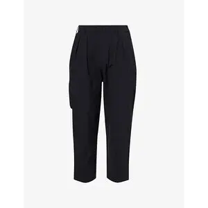 MANORS Patch-pocket Stretch-woven Trousers - Black