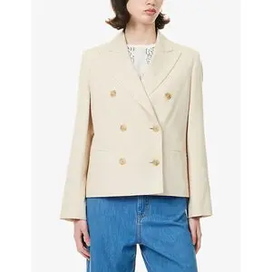 Max Mara Peak-lapel Double-breasted Woven Blazer