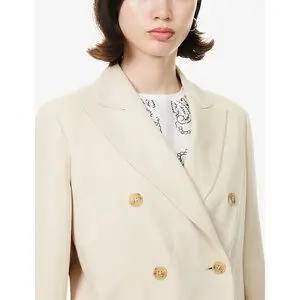 Max Mara Peak-lapel Double-breasted Woven Blazer