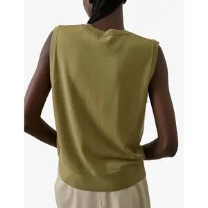 Soeur Fargo Round-neck Wool Vest - Argile
