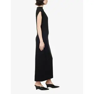 ANINE BING Alix Gathered Cotton-blend Maxi Dress