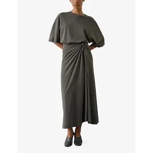 Soeur Goa Wrap-front Maxi Skirt - Ardoise