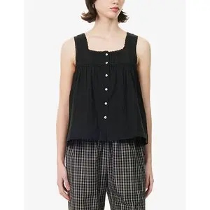 SKALL STUDIO Clea Square-neck Cotton Top