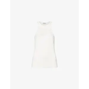 ANINE BING Embroidered-logo Knit Top - Ivory