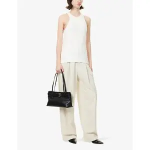ANINE BING Embroidered-logo Knit Top - Ivory