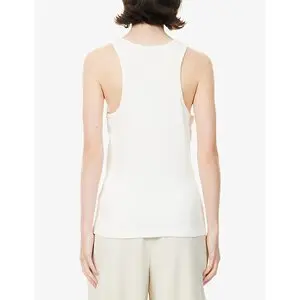 ANINE BING Embroidered-logo Knit Top - Ivory