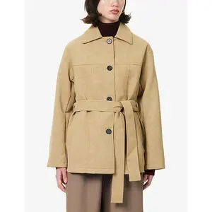 4TH & RECKLESS Rowena Belted Faux-leather Jacket