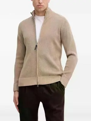 HACKETT Ribbed Zip Cardigan