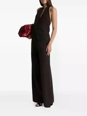 Alberta Ferretti Quilted Halterneck Waistcoat - Brown