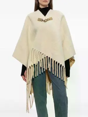 Burberry Fringe Poncho