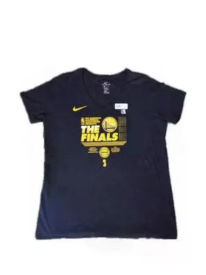 Nike Nba Golden State Warriors 2018 Finals V-neck T-shirt - Black